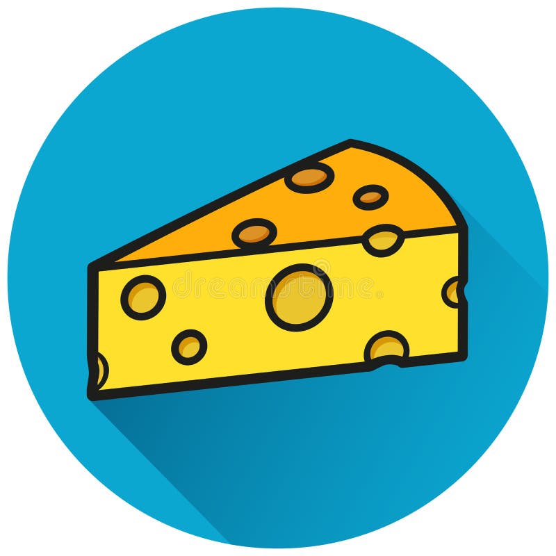 Cheese circle icon concept stock vector. Illustration of isolated ...