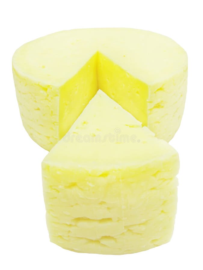 Cheese Circle and One Piece Stock Image - Image of slice, dairy: 13598169