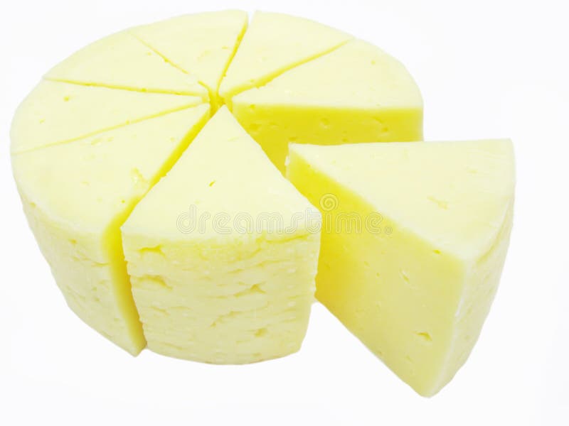 Cheese Circle and One Piece Stock Image - Image of slice, dairy: 13598169
