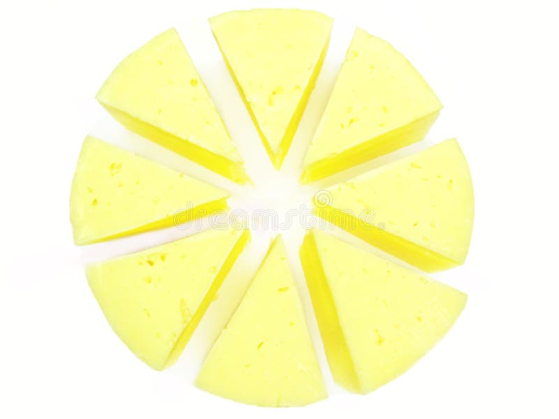 Cheese circle and pieces stock photo. Image of large - 18620552