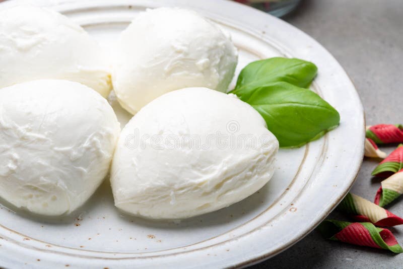 Cheese Collection, Balls Italian Soft White Cheese Mozzarella Stock ...