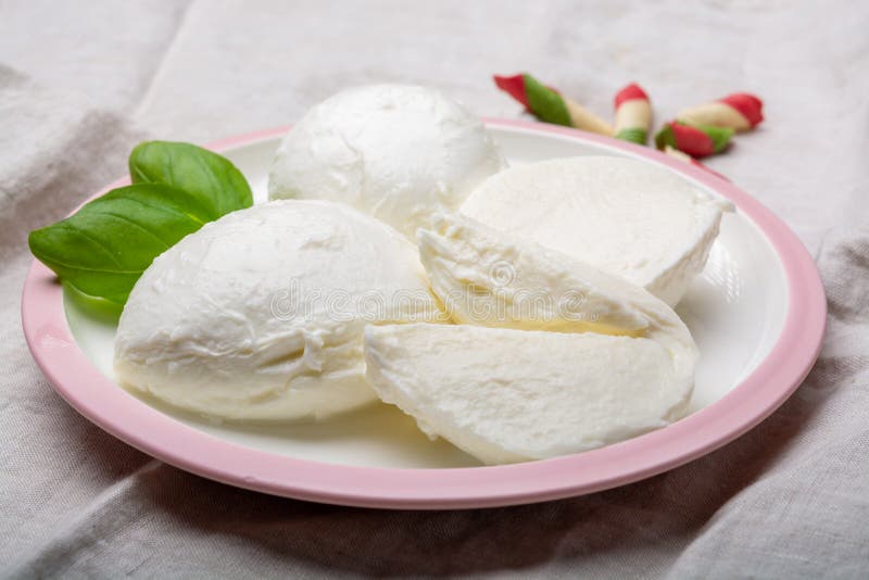 Cheese Collection, Balls Italian Soft White Cheese Mozzarella Stock ...