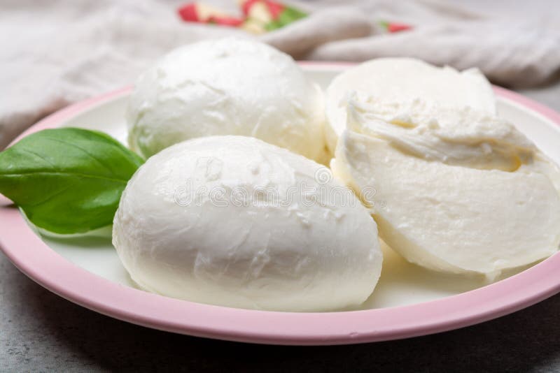 Cheese Collection, Balls Italian Soft White Cheese Mozzarella Stock ...