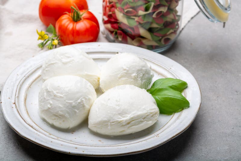 Cheese Collection, Balls Italian Soft White Cheese Mozzarella Stock ...