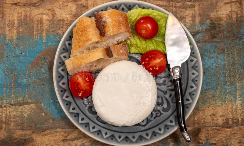 Cheese Collection, French Fresh White Soft Goat Cheese Stock Photo ...