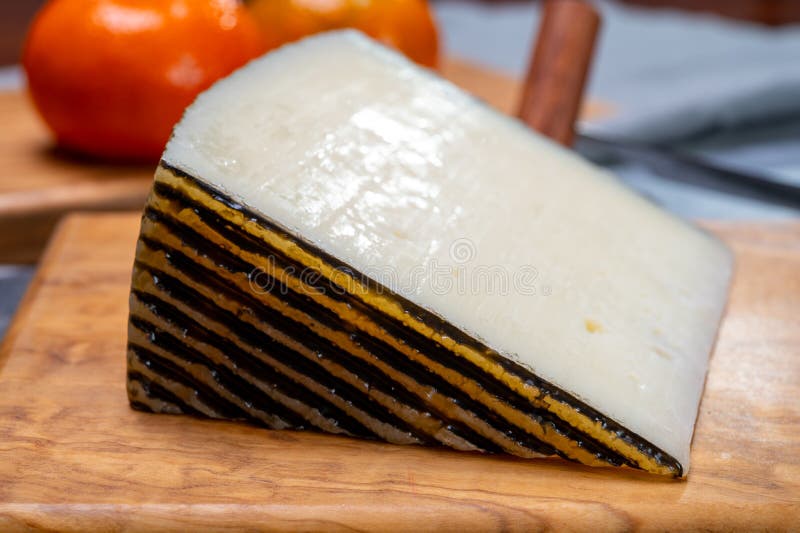 Cheese Collection, Piece of Hard Spanish Iberico Cheese Stock Photo ...