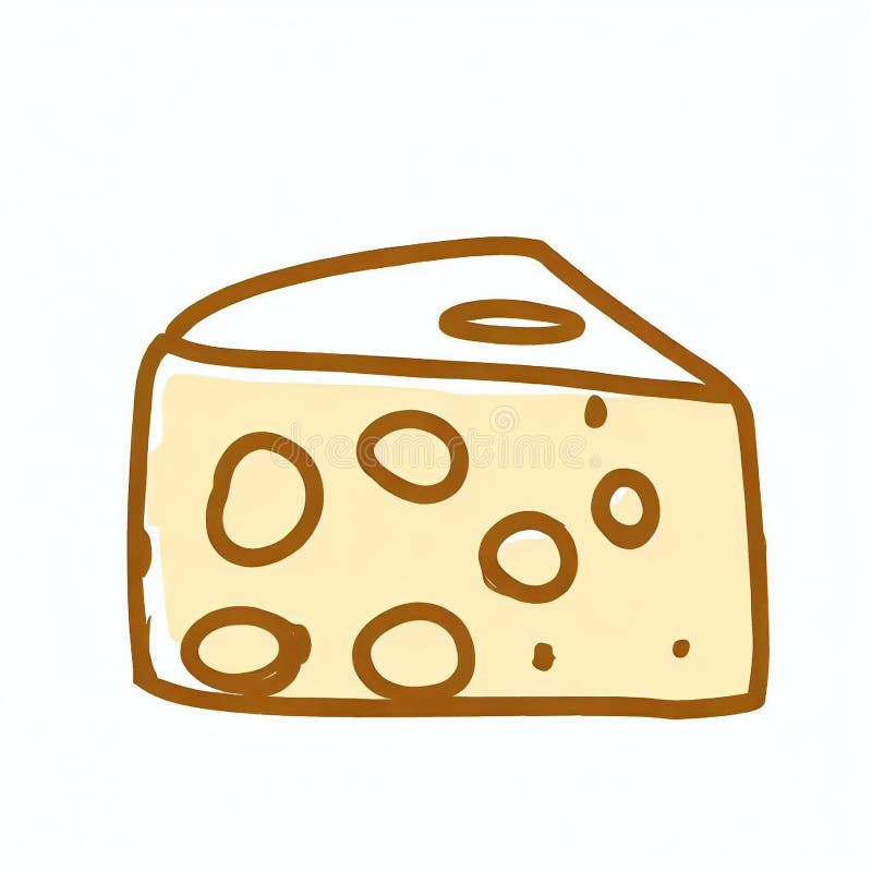 Cheese Contour Drawing Color Game Stock Illustration - Illustration of ...