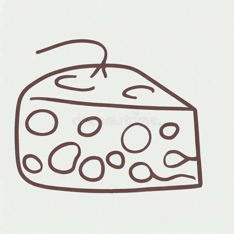 Cheese Contour Drawing Color Game Stock Illustration - Illustration of ...