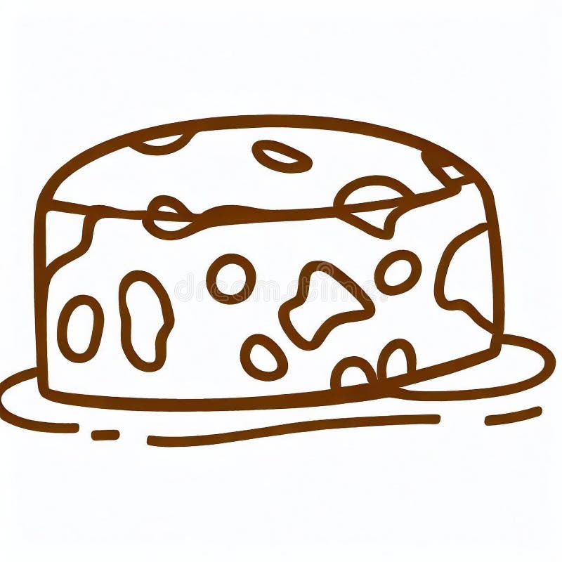 Cheese Contour Drawing Color Game Stock Illustration - Illustration of ...