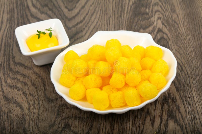 Cheese corn balls stock photo. Image of corn, plate - 148648924