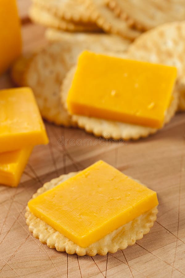 Cheese and Cracker Appetizer Stock Image - Image of golden, cracker ...