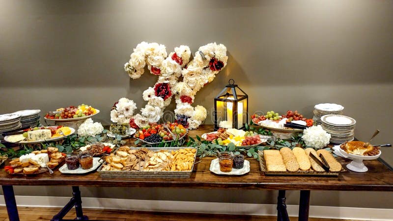 Cheese and Cracker Buffet - Appetizers Stock Photo - Image of candle ...