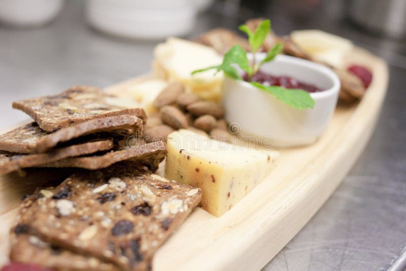 Cheese and Cracker Plate stock photo. Image of preserves - 29176076
