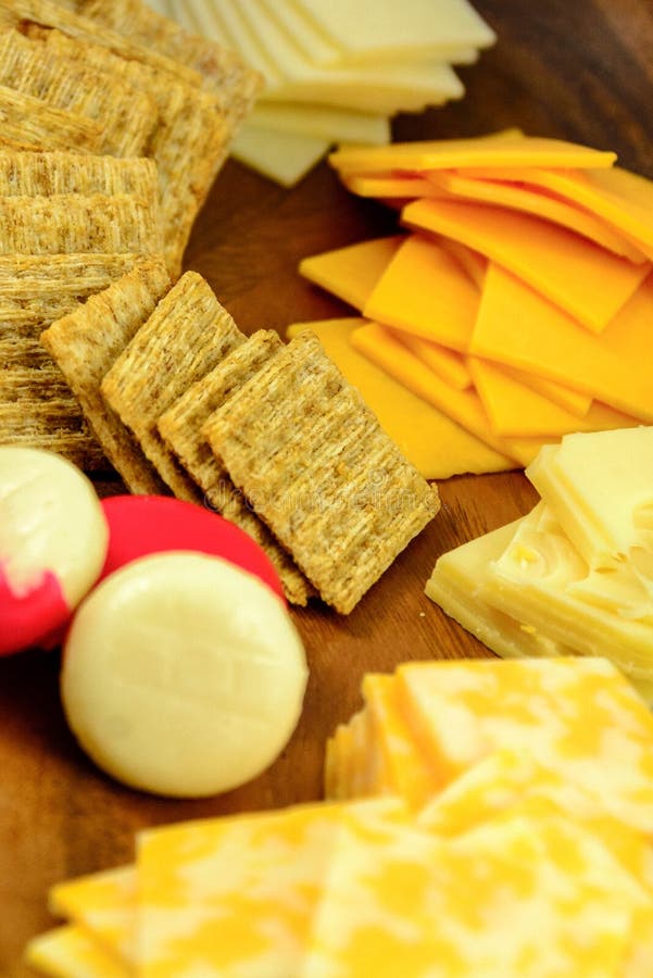 Cheese and crackers stock image. Image of serving, board - 41227067