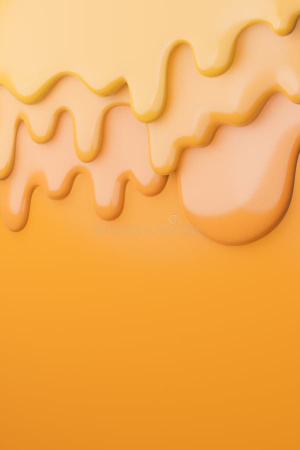Cheese Creamy Liquid Drips.,cheese Melt on Yellow Background Stock ...
