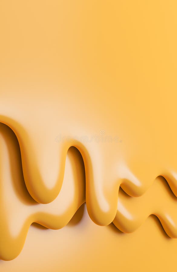 Cheese Creamy Liquid Drips.,cheese Melt on Yellow Background Stock ...