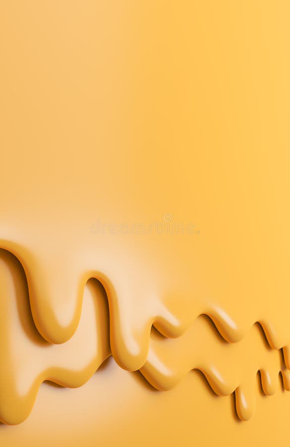 Cheese Creamy Liquid Drips.,cheese Melt on Yellow Background Stock ...