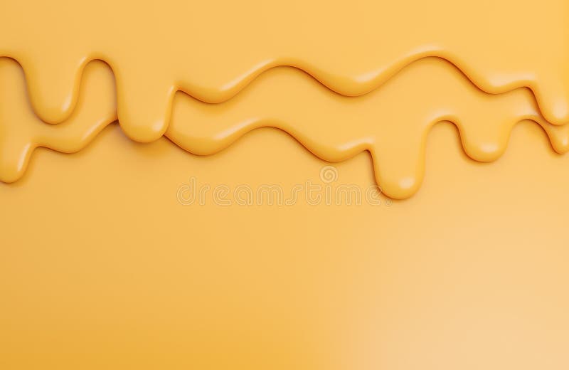 Cheese Creamy Liquid Drips.,cheese Melt on Yellow Background Stock ...
