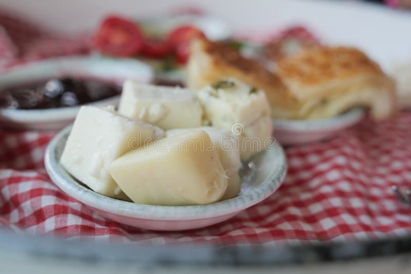 Cheese Cube in a Small Bowl on a Breakfast Table X Stock Image - Image ...