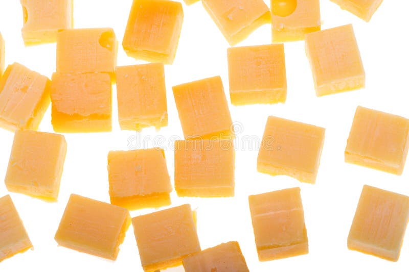 Cheese cubes isolated stock photo. Image of isolated - 286990548