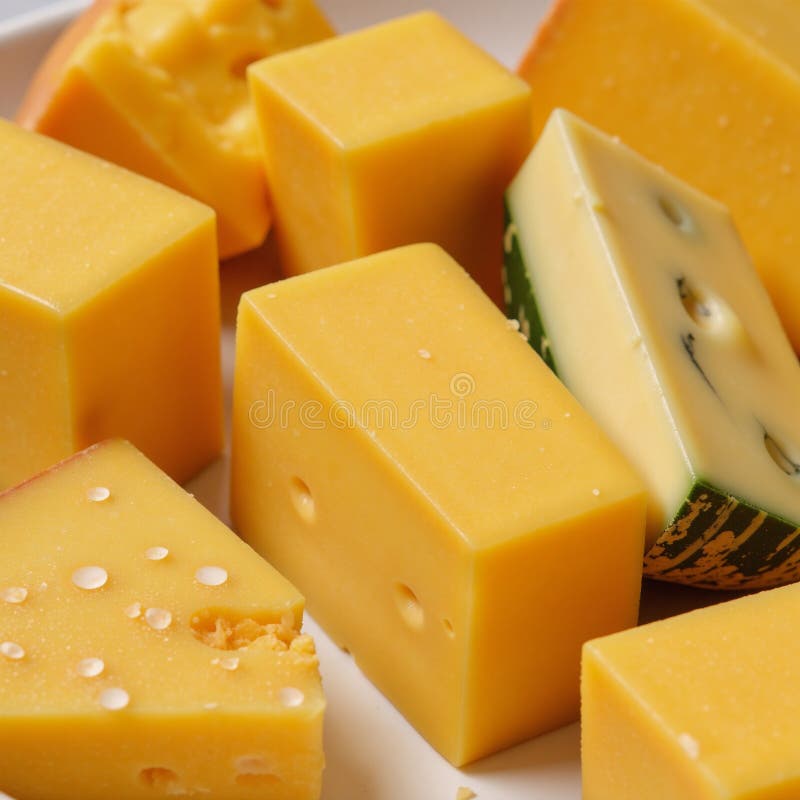 Cheese Cubes Wheels Wedges in Playful Pattern Stock Illustration ...