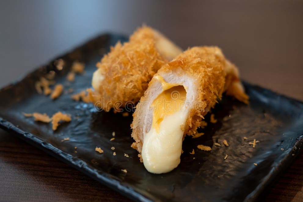 Cheese Cutlet, Fried Cheese Serve on Plate Stock Photo - Image of crisp ...