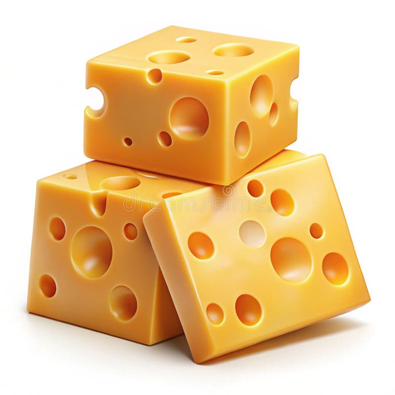 Cheese 3d Realistic Vector Illustration Stock Illustration ...