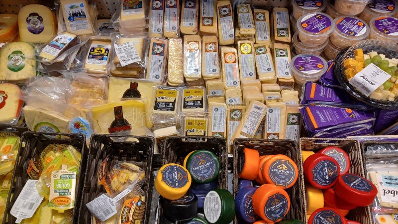 Cheese Department View in Grocery Store Editorial Photography - Image ...
