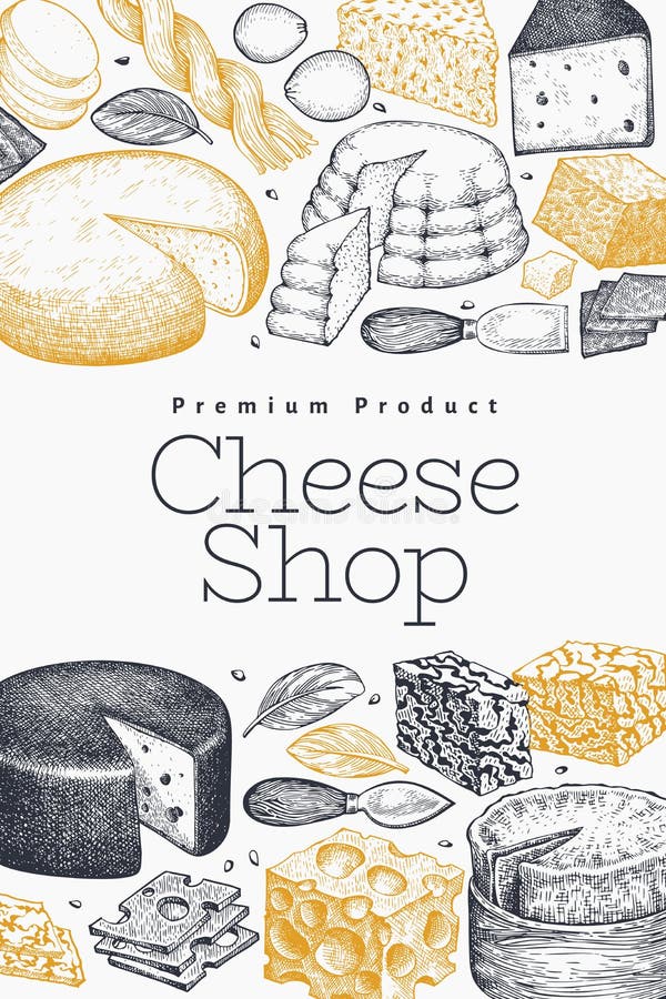 Cheese design template stock illustration. Illustration of vintage ...