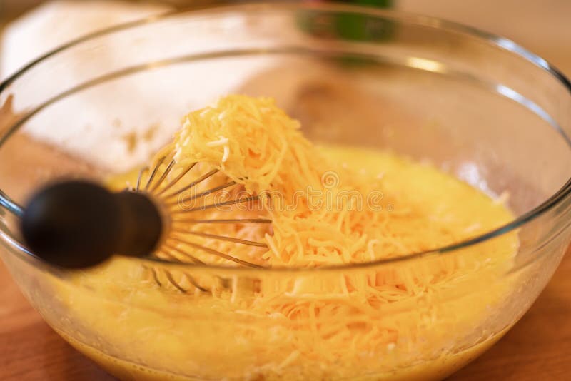 Cheese and Egg Mixture stock photo. Image of cheese - 115752118