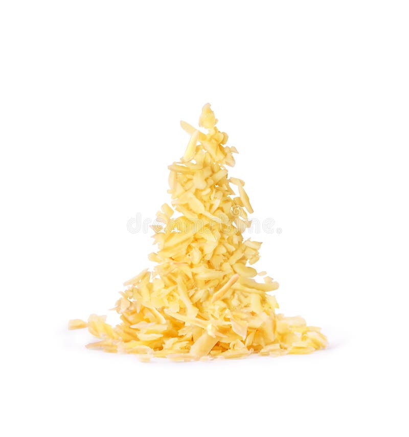 Cheese Falls in a Slide on a White Background Stock Image - Image of ...