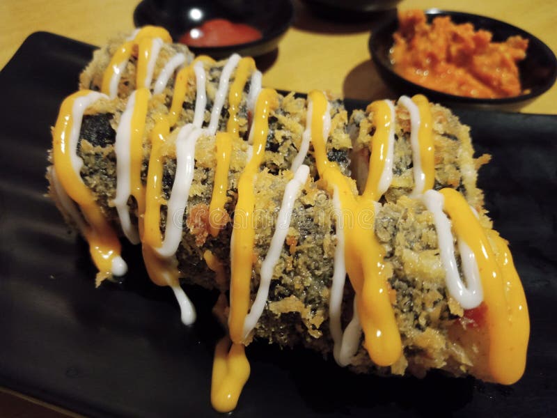 Cheese filled sushi stock photo. Image of dessert, food - 263672780