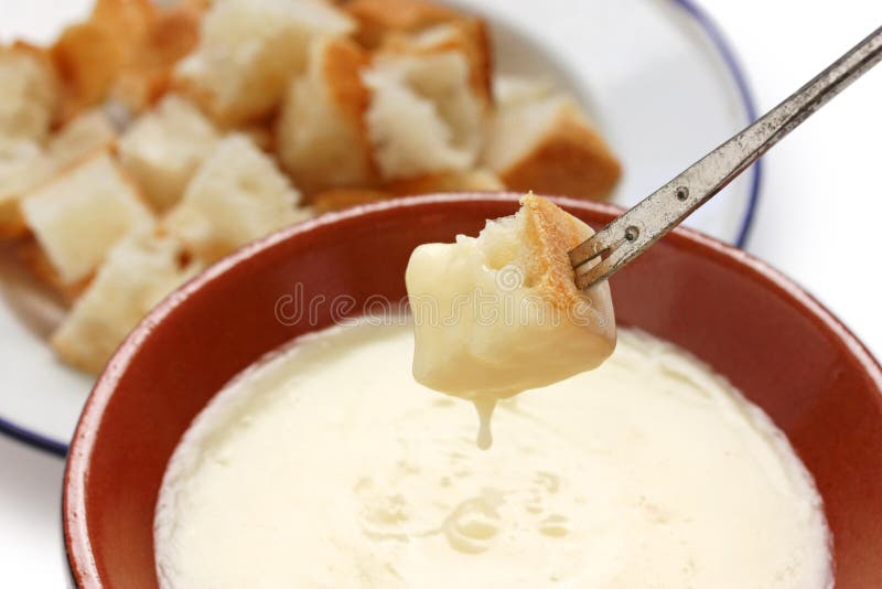 Cheese fondue stock photo. Image of fork, prepared, fondue - 7675332