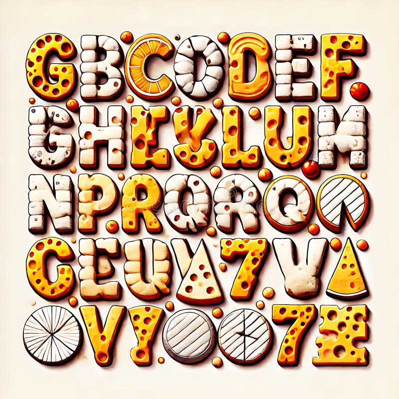Cheese Font Text Effect Design Stock Photo - Image of graphic, artistic ...