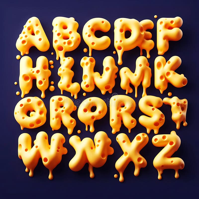 Cheese Font Text Effect Design Stock Image - Image of dairyart, dairy ...