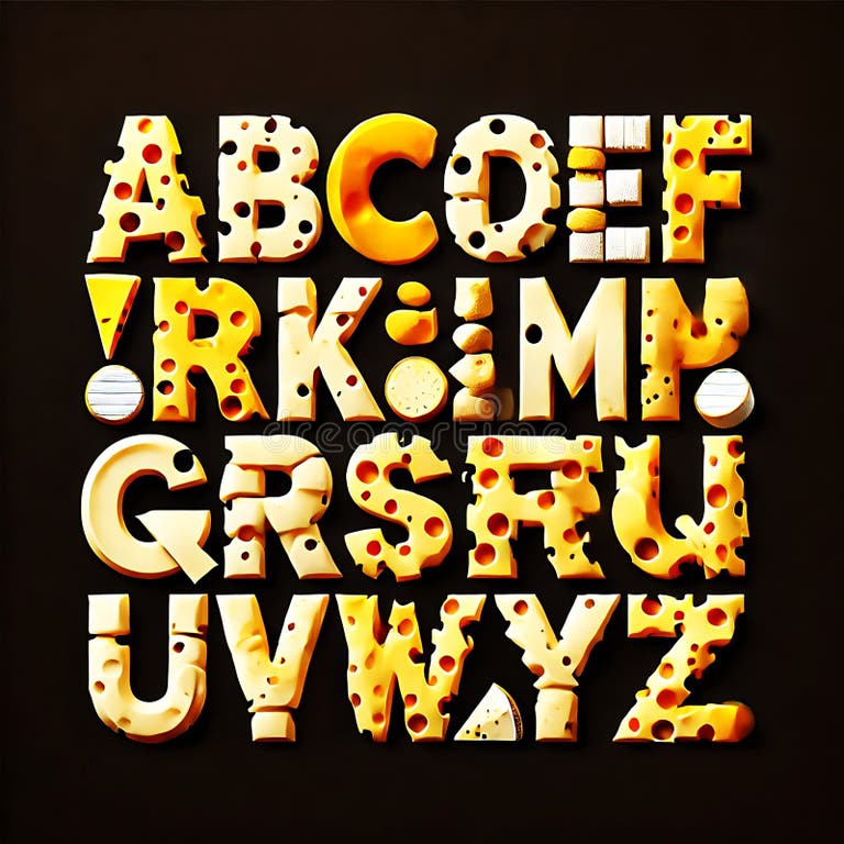 Cheese Font Text Effect Design Stock Photo - Image of foodart ...
