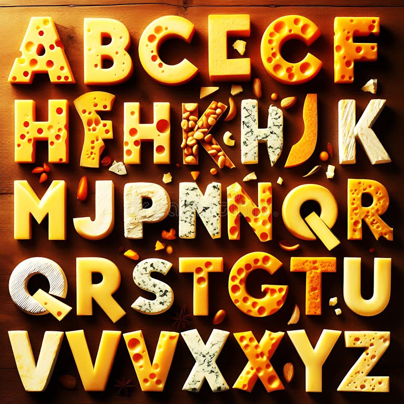 Cheese Font Text Effect Design Stock Image - Image of creamy, delicious ...