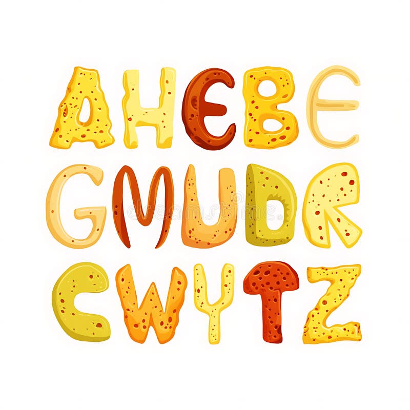 Cheese Font Text Effect Design Stock Image - Image of fontart ...
