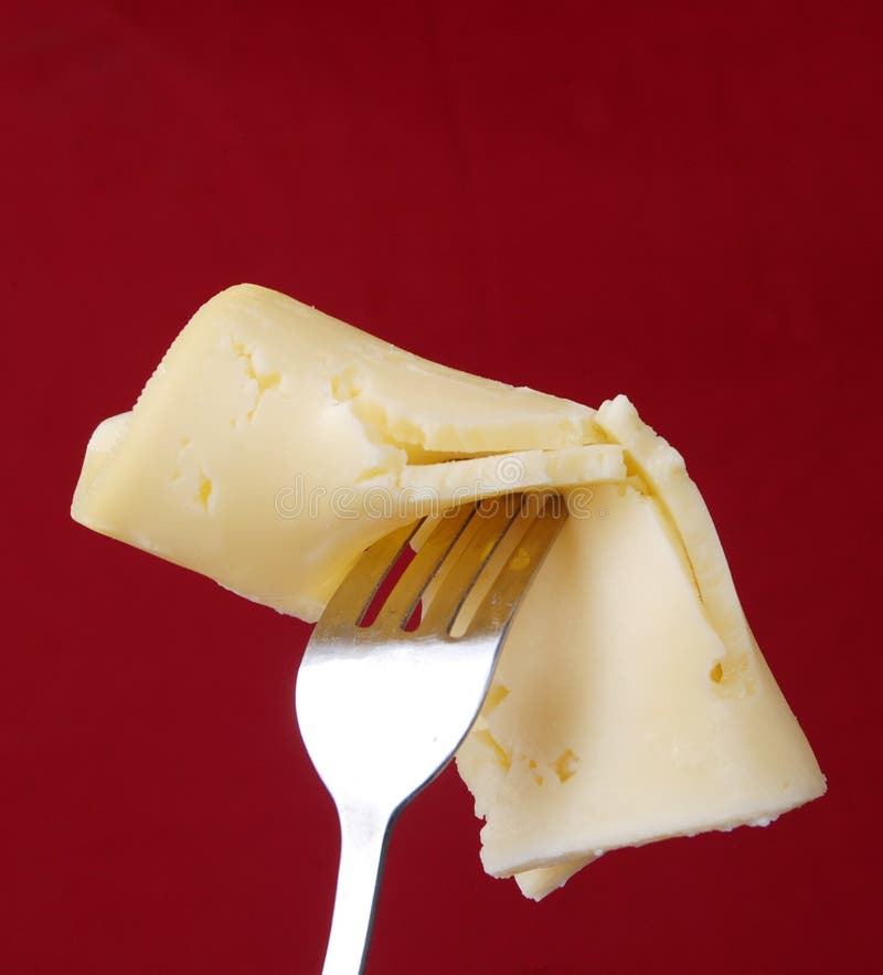 Cheese on a fork stock photo. Image of heap, group, horizontal - 31408272