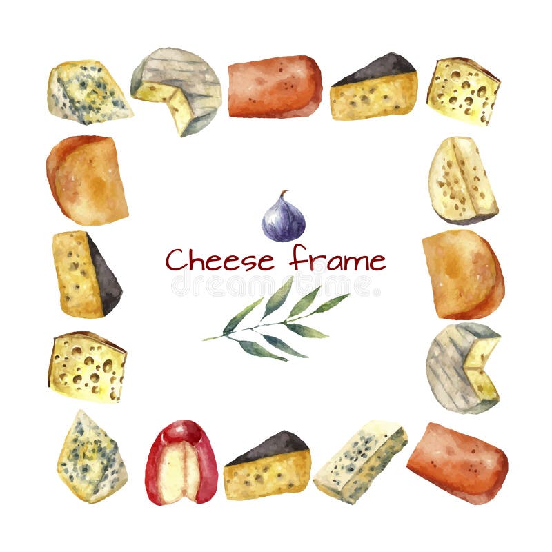 Cheese frame. stock vector. Illustration of painting - 60419285