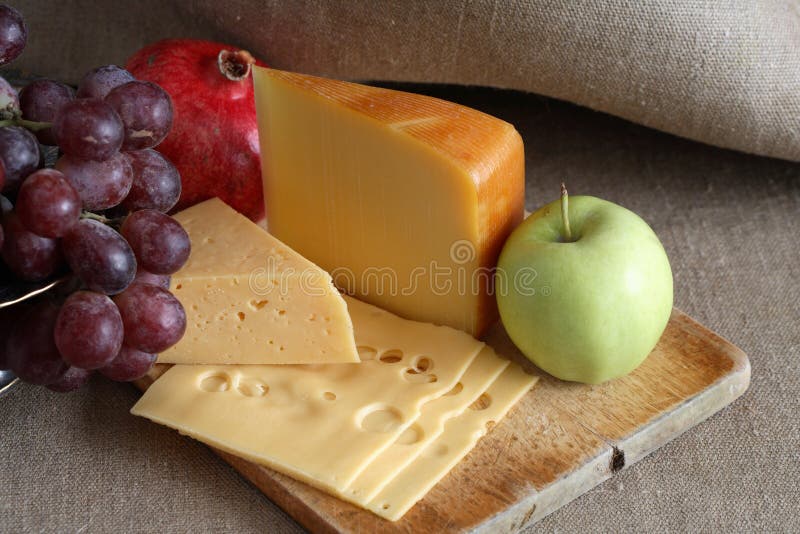 Cheese and Fruits stock photo. Image of apple, ingredient - 28443966