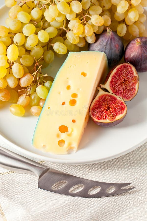 Cheese with fruits stock photo. Image of eating, cross - 45008280