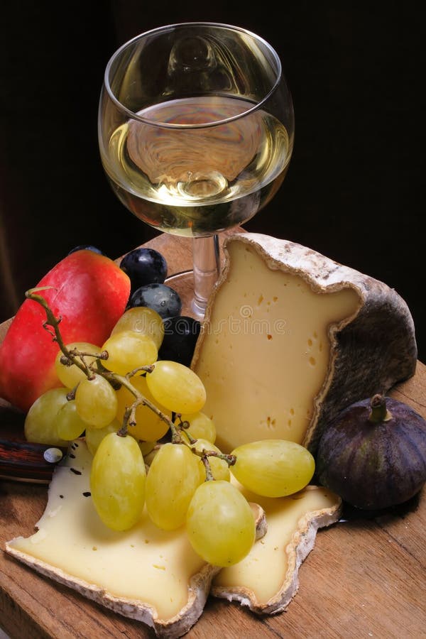 Cheese, fruits,wine stock image. Image of basic, fresh - 3189289