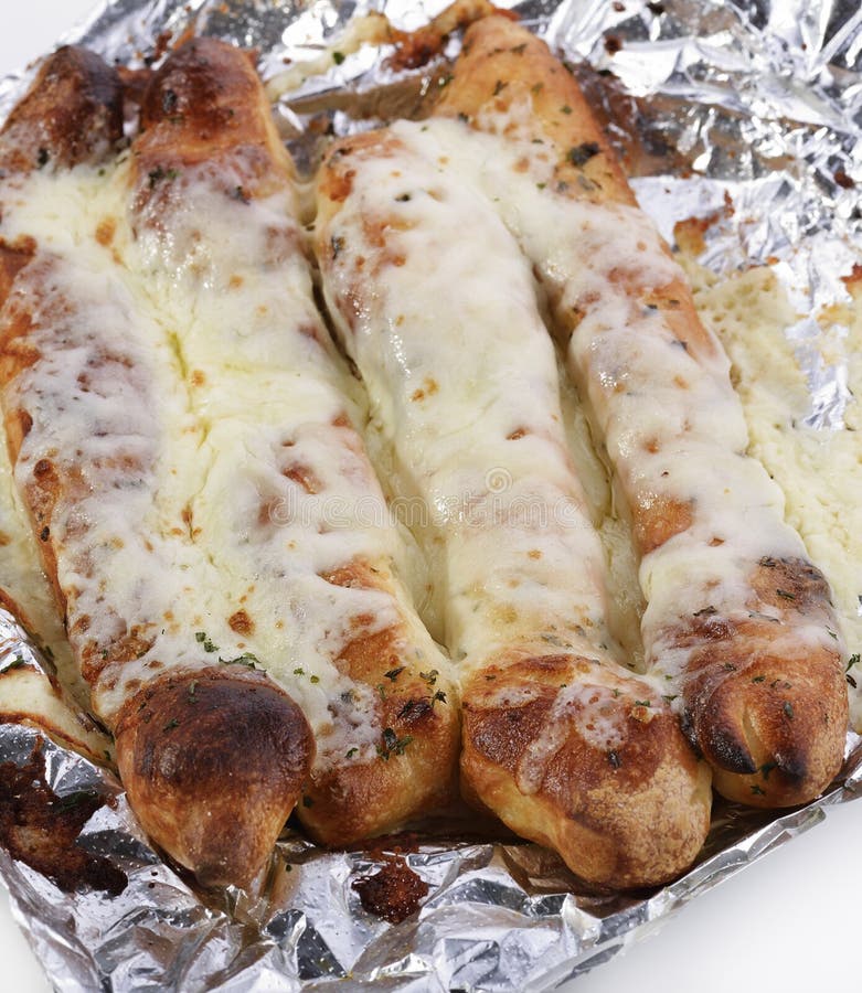 Cheese and Garlic Bread Sticks Stock Photo - Image of melted, appetizer ...