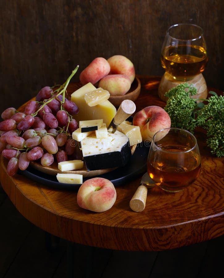 Cheese, grapes and wine stock image. Image of healthy - 156812387