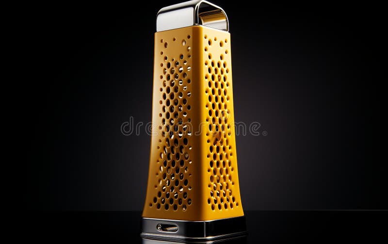 Cheese Grater on Black Background Stock Illustration - Illustration of ...