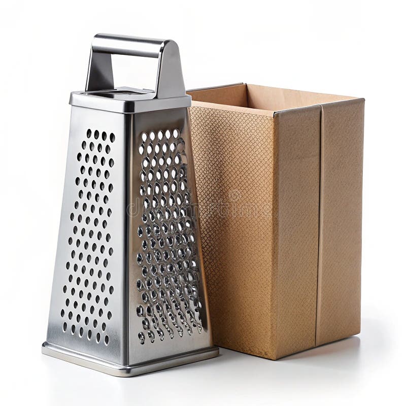 Cheese Grater with Box Design on White Background Stock Illustration ...
