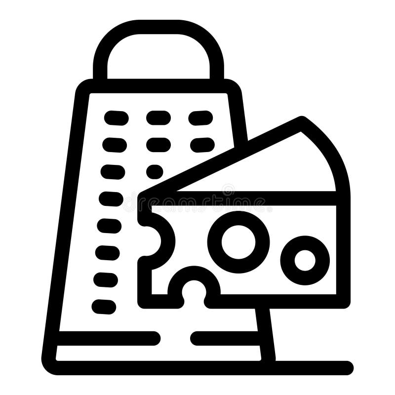 Cheese Grater Grating Cheese Icon Outline Vector Stock Illustration ...