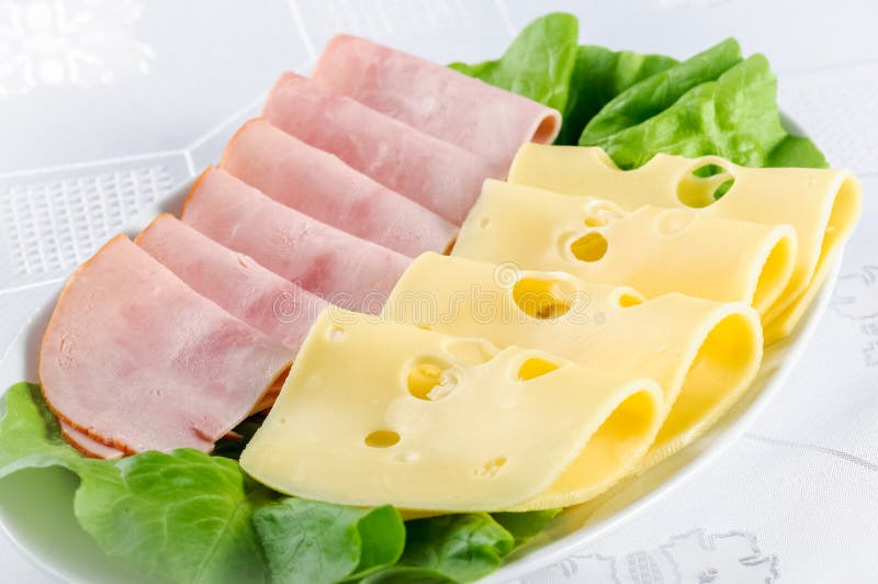 Cheese and ham stock image. Image of leaf, ingredient - 46875439