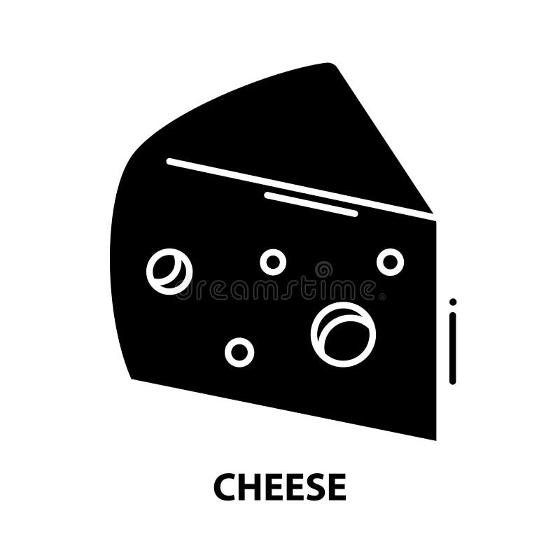 Cheese Icon, Black Vector Sign with Editable Strokes, Concept ...